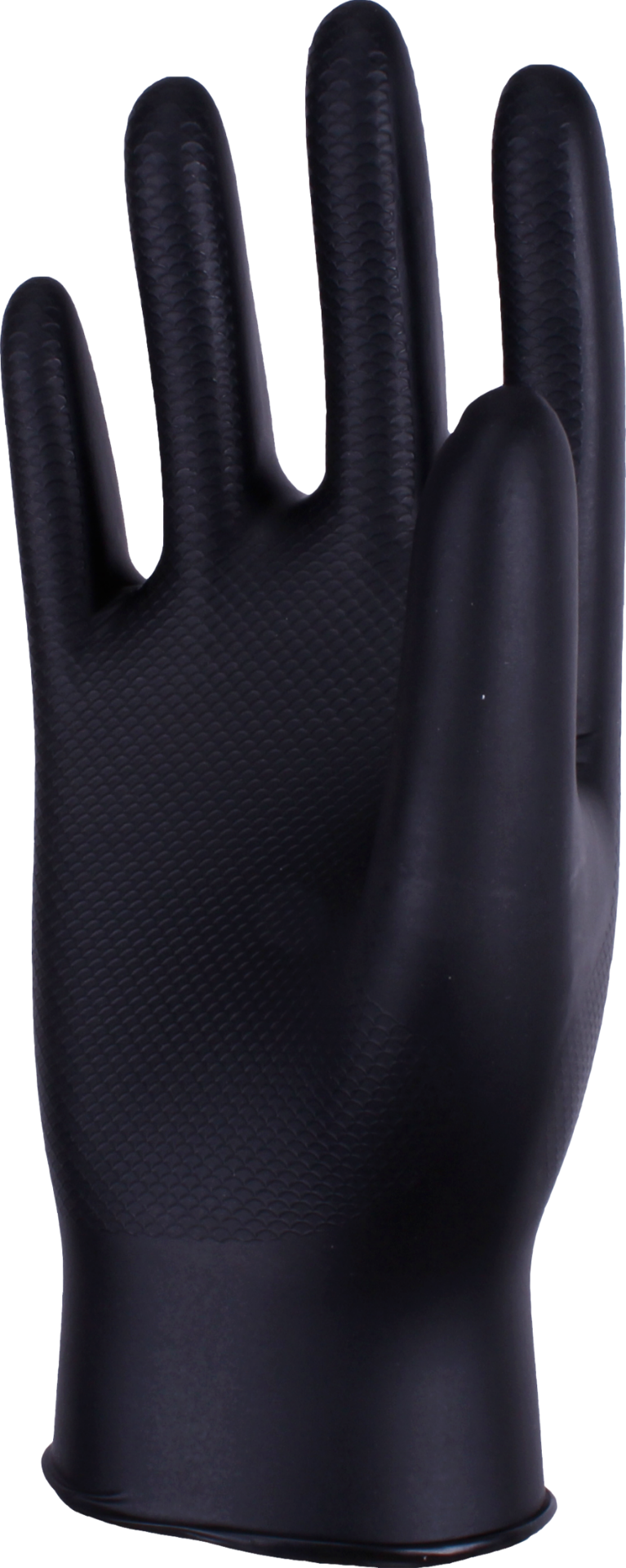 UCI Maxim Black Nitrile Gloves (M) Dimpled Powder Free Nitrile Gloves ...